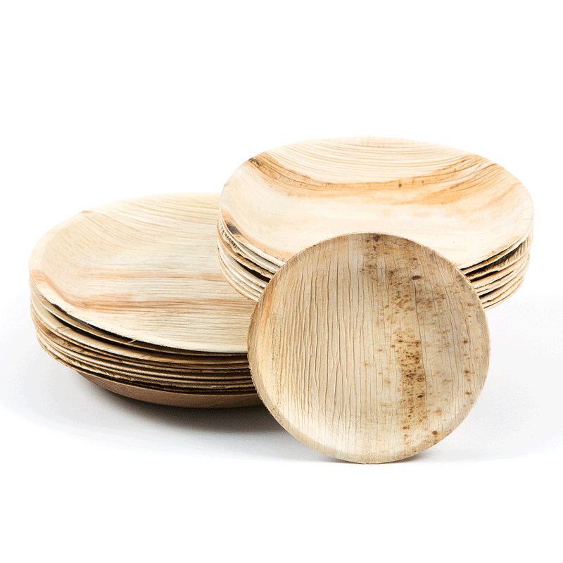 Palm Leaf Round Plate- Large - Little Lulubel