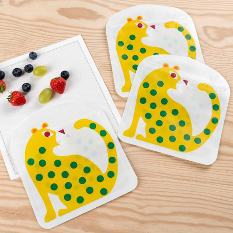 Reusable Leopard Snack Bags (set Of 3) - Little Lulubel