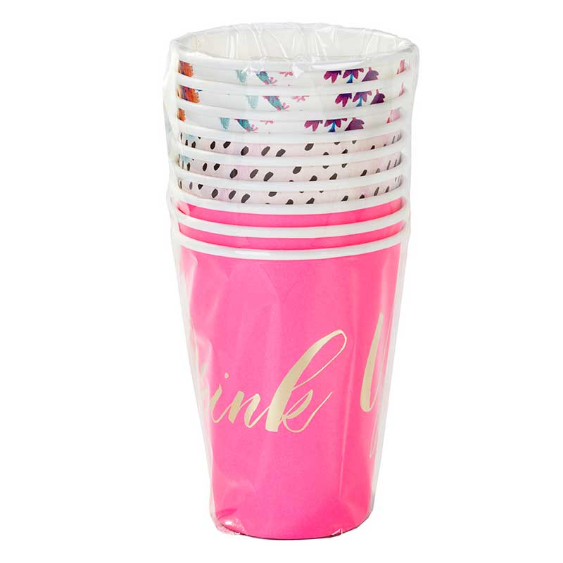 Fluorescent Floral party cups - Little Lulubel