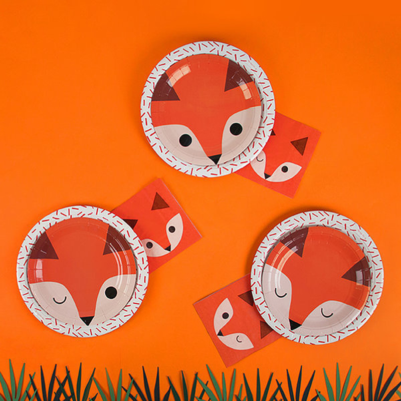 Small paper plates - Mini fox - Little Lulubel